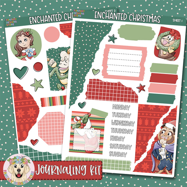 Enchanted Christmas Journaling Kit – Fantasy Designs Planner Supplies