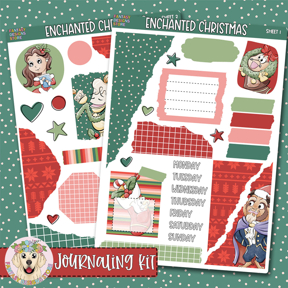 Enchanted Christmas Journaling Kit – Fantasy Designs Planner Supplies